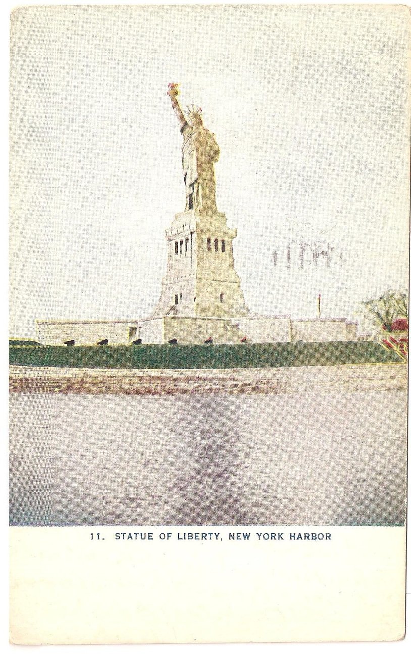 Vintage Postcard Statue of Liberty 1915 New York Harbour