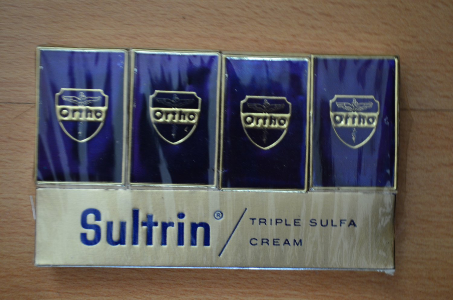 VINTAGE SULTRIN ORTHO ADVERTISING MATCHES Box Triple Sulfa Cream 4 New ...
