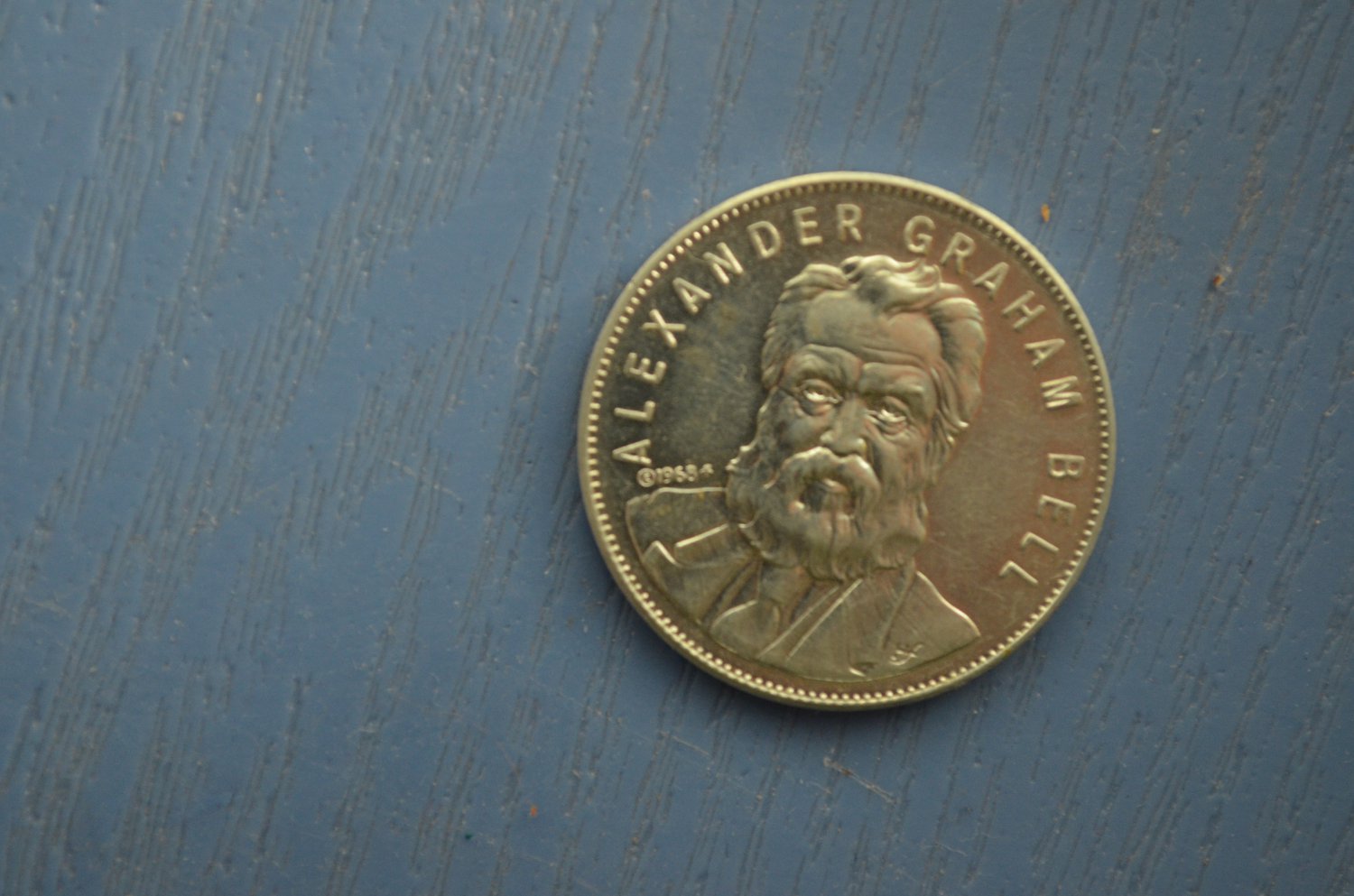 Shell Coin Token Famous Facts & Faces Game Alexander Graham Bell 1968