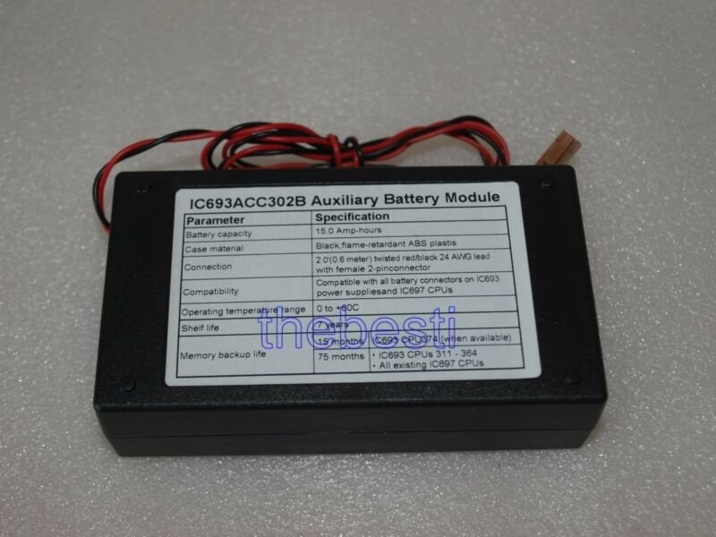 New GE Fanuc IC693ACC302B Auxiliary Battery Module In Box