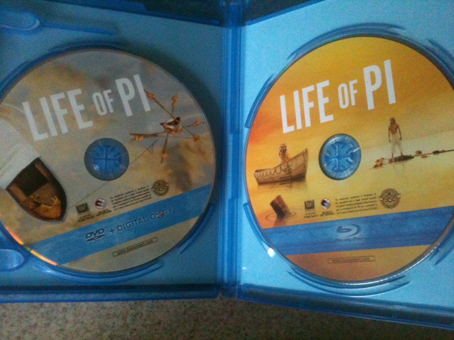 Life of Pi (Blu-ray/DVD, 2013, 2-Disc Set) LIKE NEW. Ang Lee, Suraj Sharma