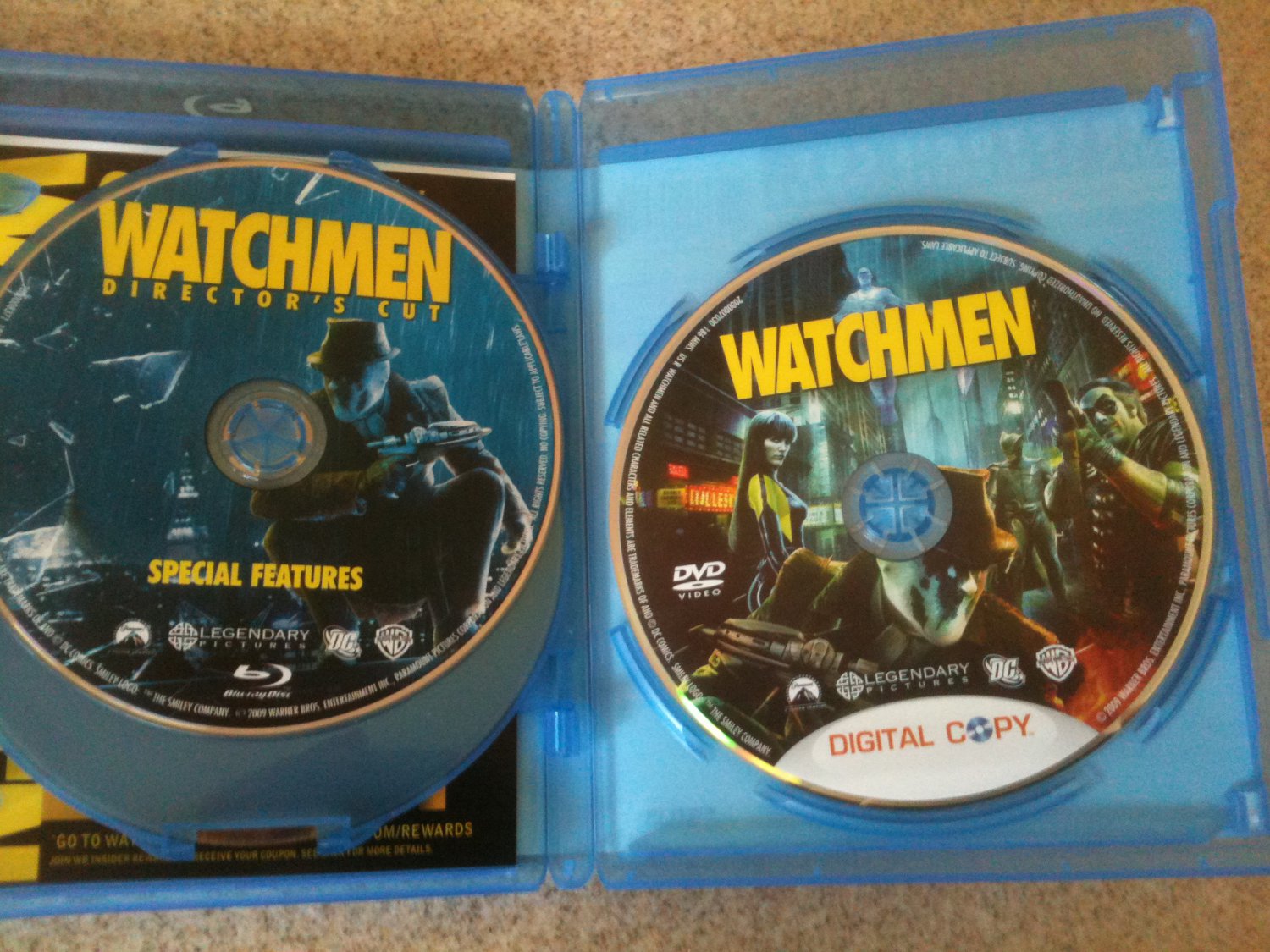 Watchmen (Blu-ray Disc, 2009, Director's Cut) VG