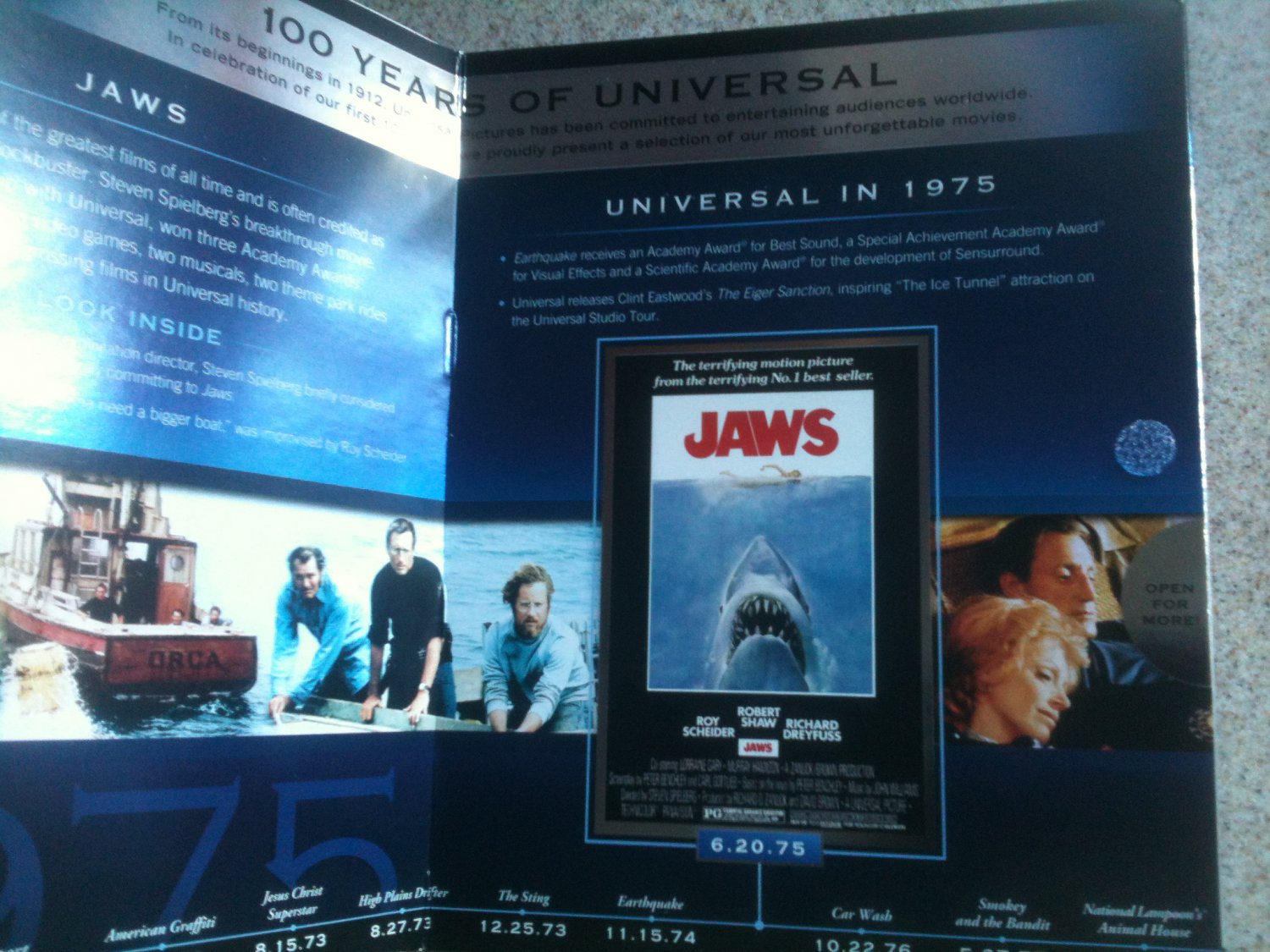 Jaws (Blu-ray/DVD, 2012, 2-Disc Set, Universal 100th Anniversary) LN w ...