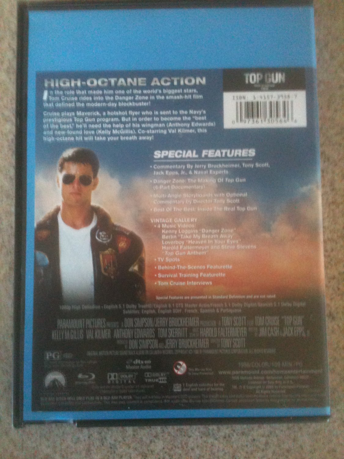 Top Gun (Blu-ray Disc, 2008, Special Collector's Edition) LN Former Rental