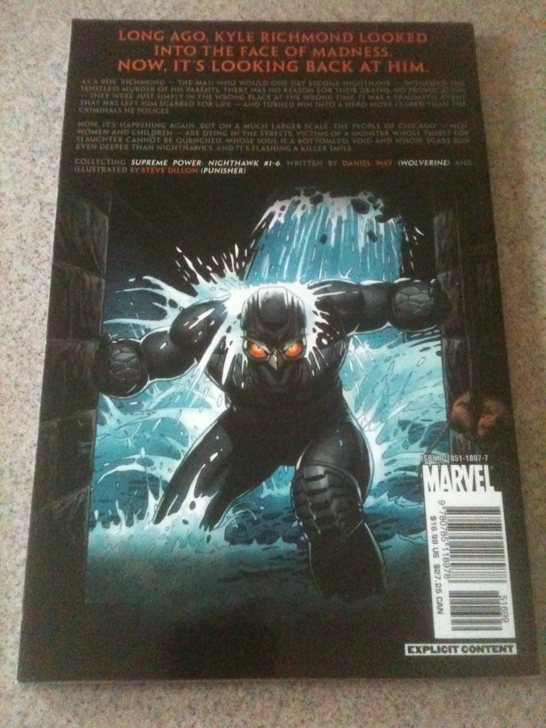 Supreme Power: Nighthawk TPB (2006, Marvel) Daniel Way, Steve Dillon ...