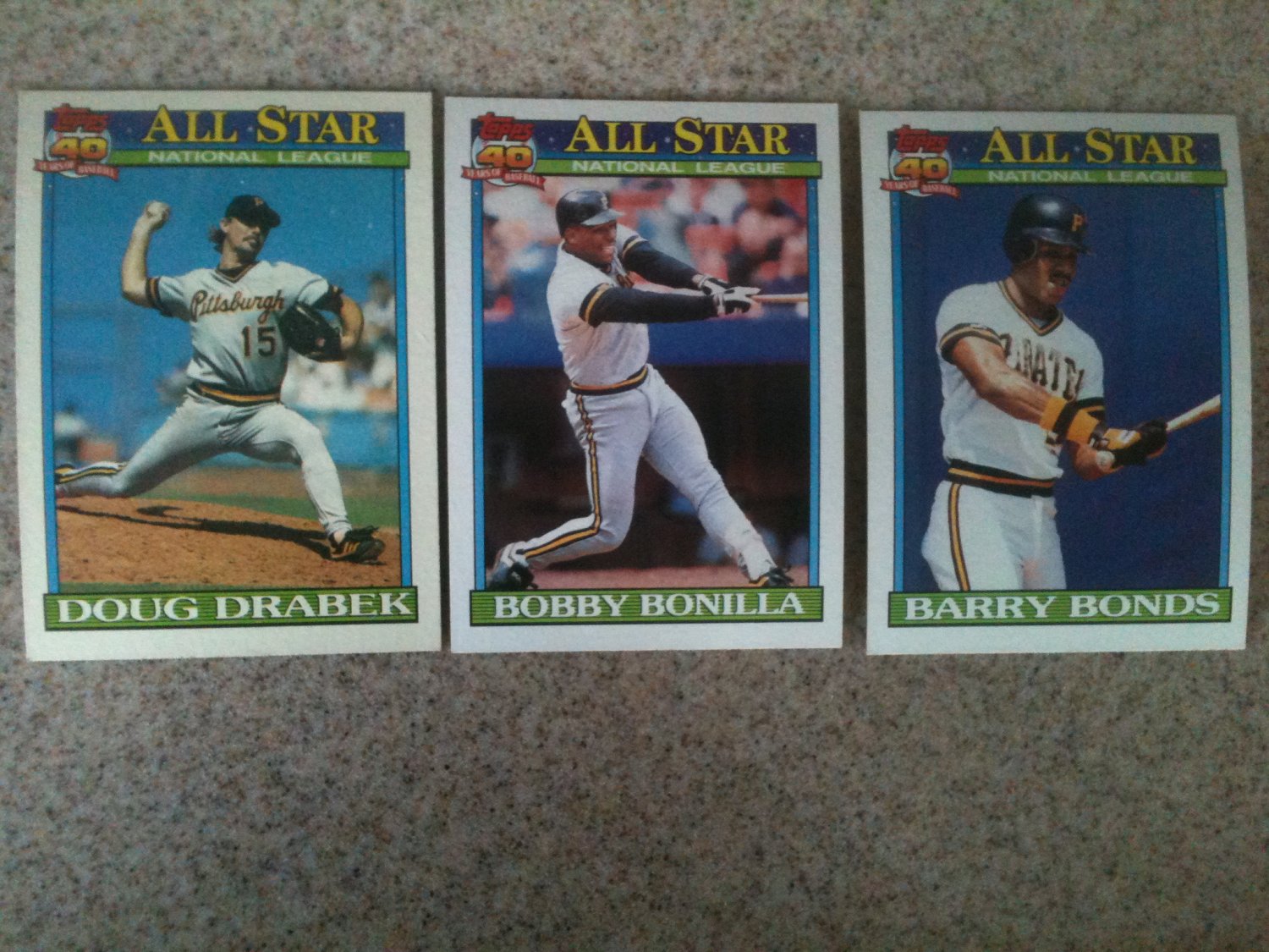 139 Pittsburgh Pirates Card Lot (1987-95) Topps, Donruss, Bonds ...