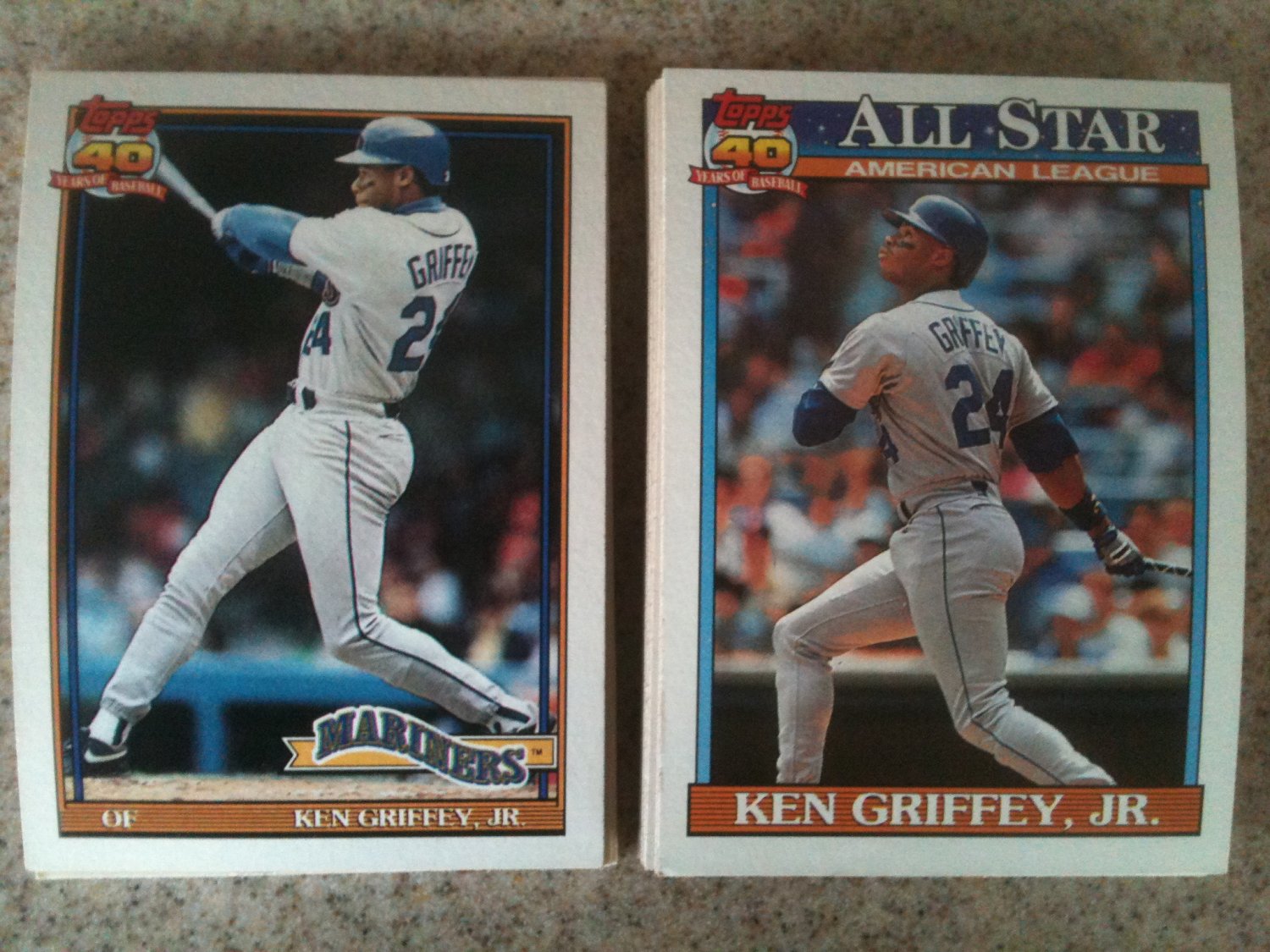 125 Seattle Mariners Card Lot (1987-95) Topps, Donruss, Ken Griffey Jr ...