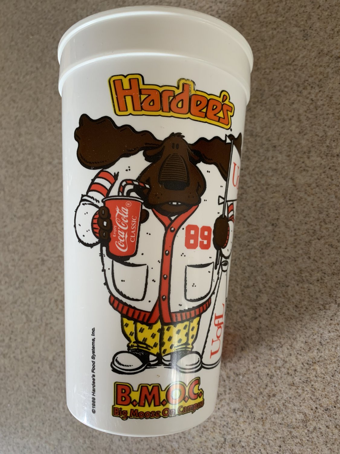 VTG 1989 Hardee's Big Moose on Campus University of Louisville UofL ...