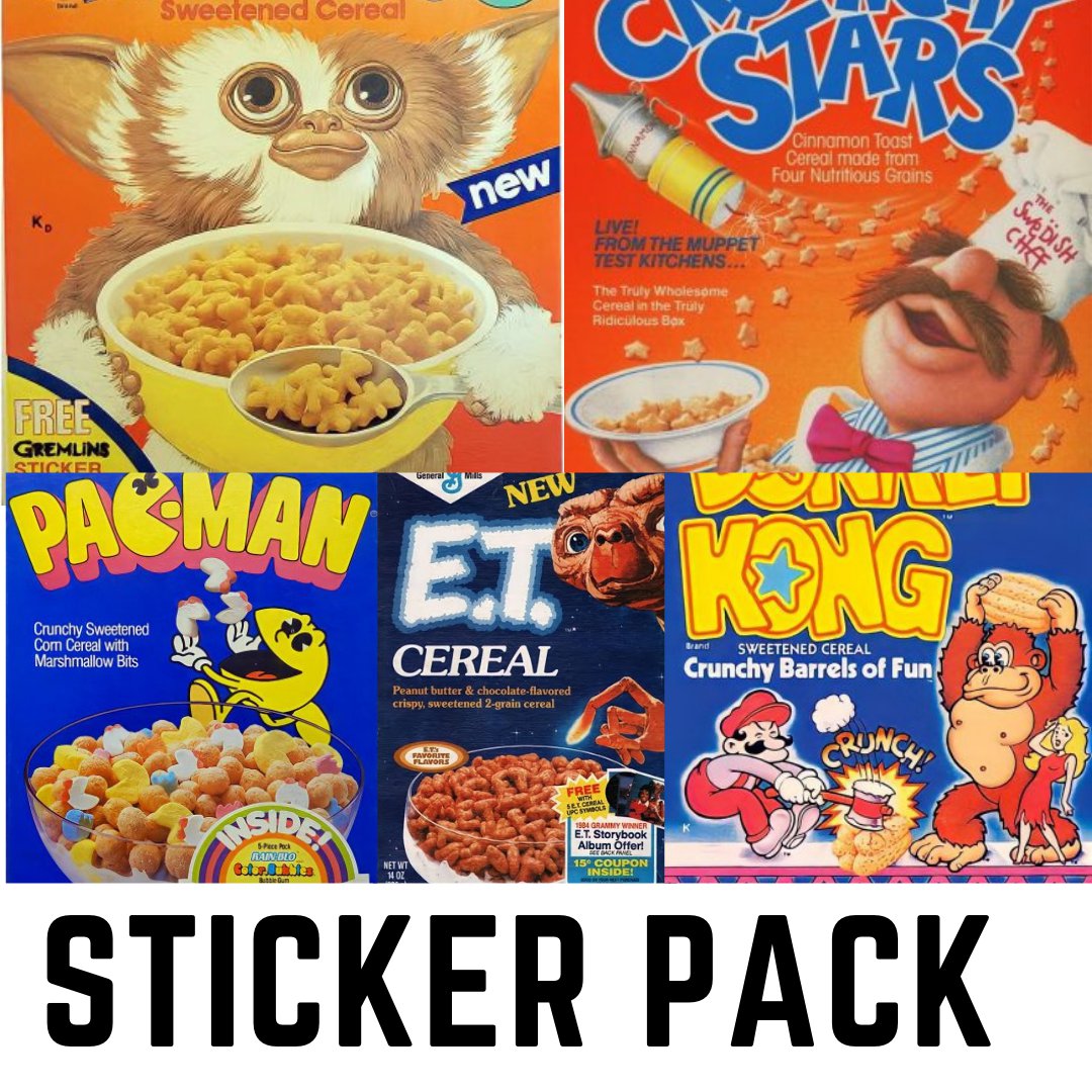 Forgotten Cereal Pack #1 • 5 Retro Cereal Sticker Set