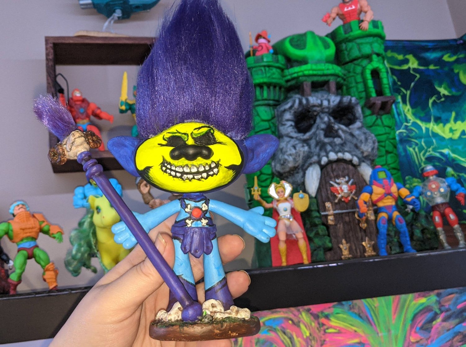 Skeletroll - custom painted Troll / Skeletor of Masters of the Universe ...