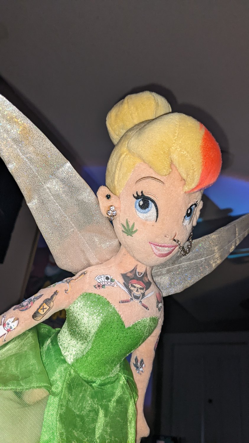 INKERBELL: The 20" Rebel Tinkerbell Plush Toy That Will Add Attitude to ...