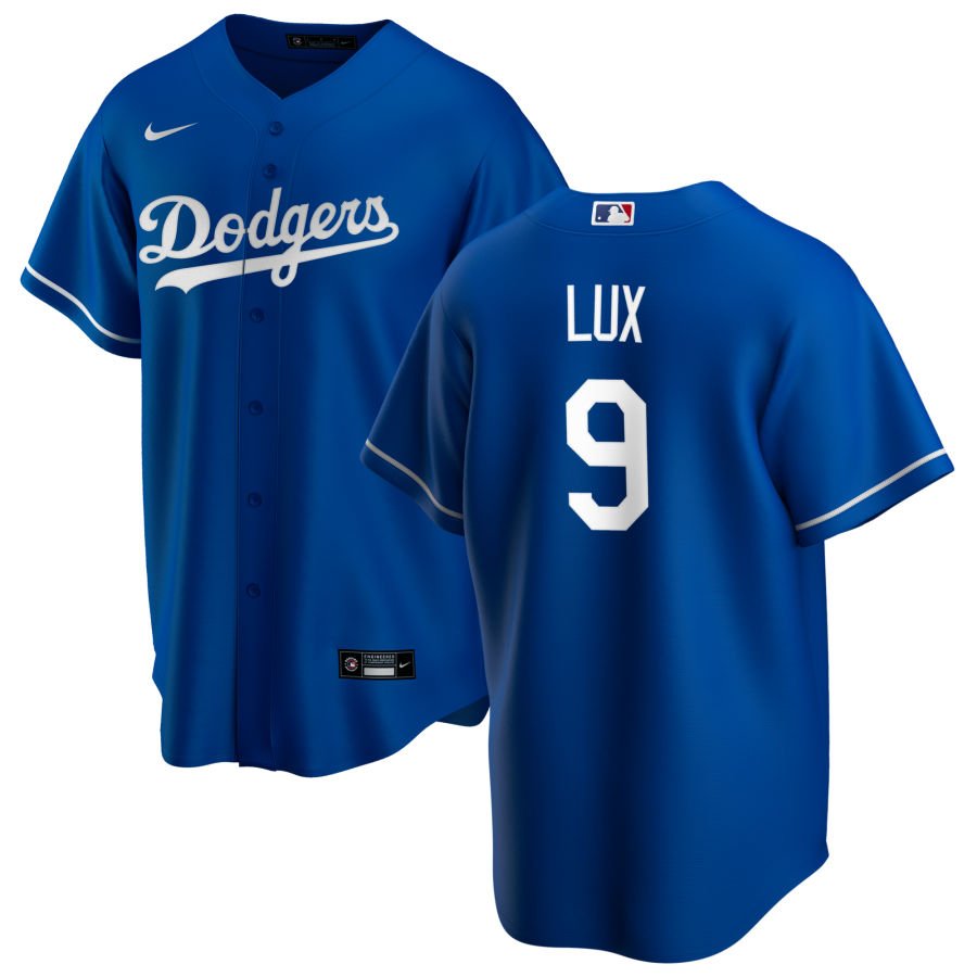 Los Angeles Dodgers #9 Gavin Lux Royal Alternate Jersey