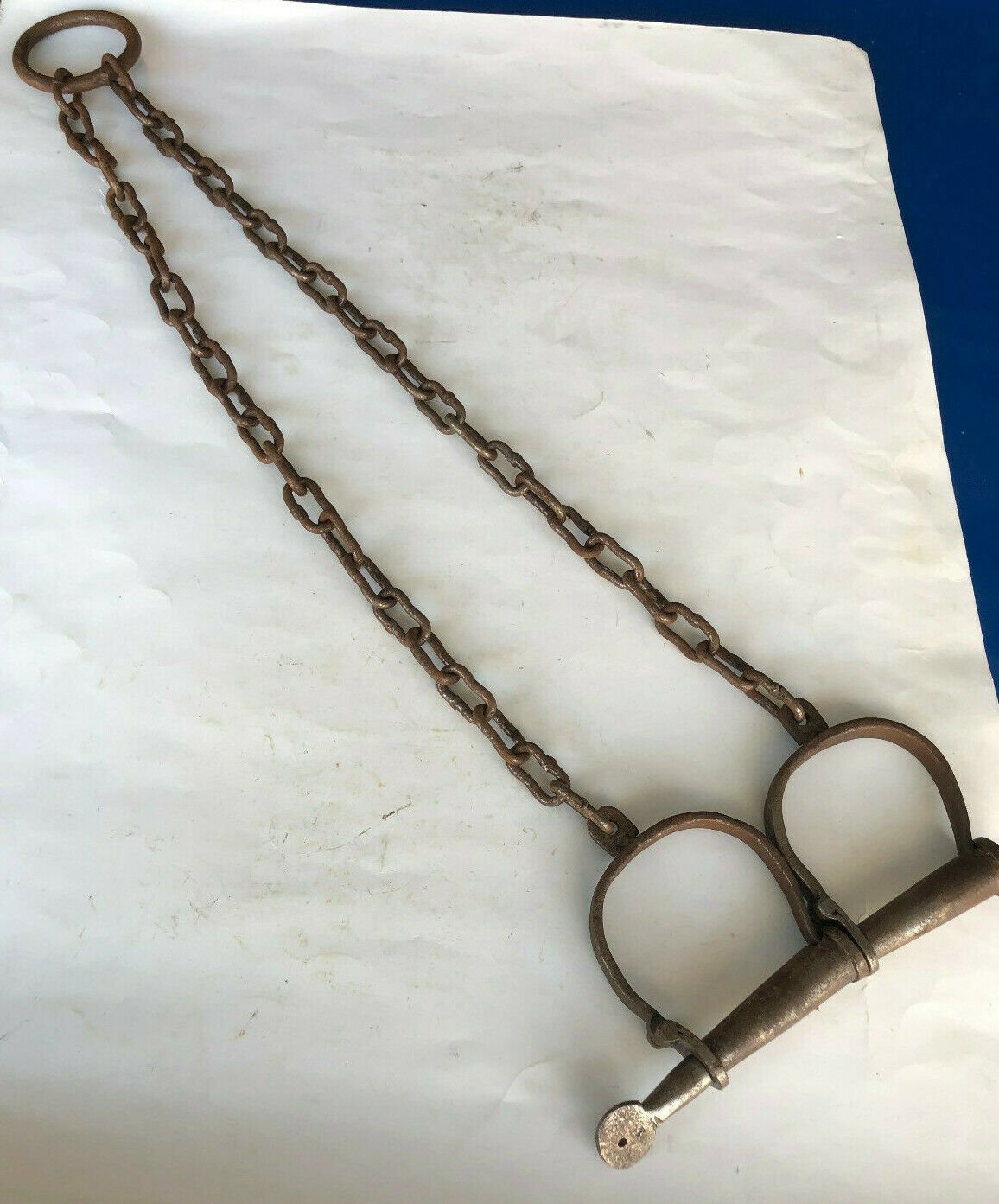 Leg Iron Shackles Rustic Jailer Prison Guard Cast Iron Metal