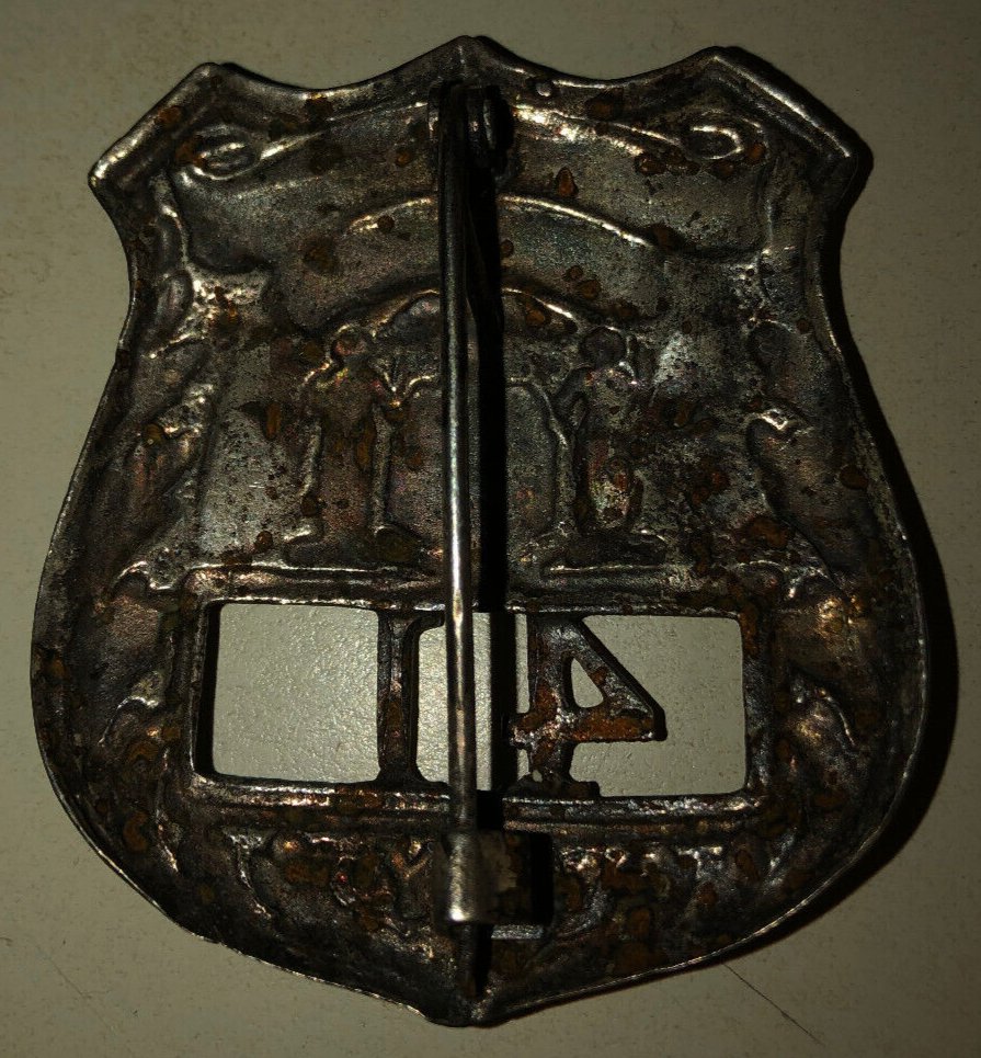 Vintage Sing Sing Prison Officer Badge, silver, shield