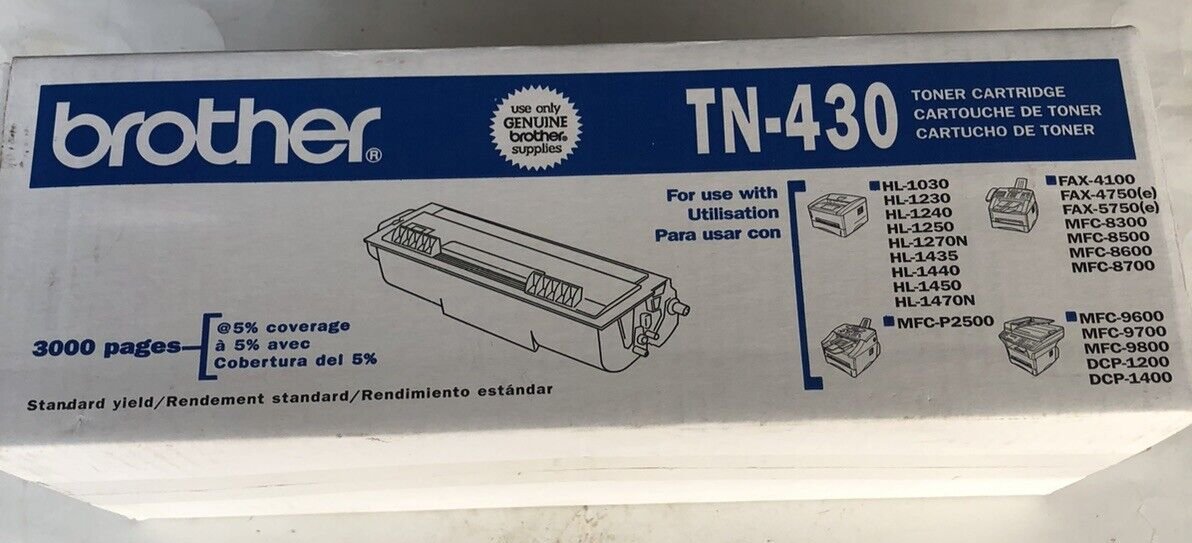 Brother TN-430 TN 430 Toner Cartridge GENUINE NEW