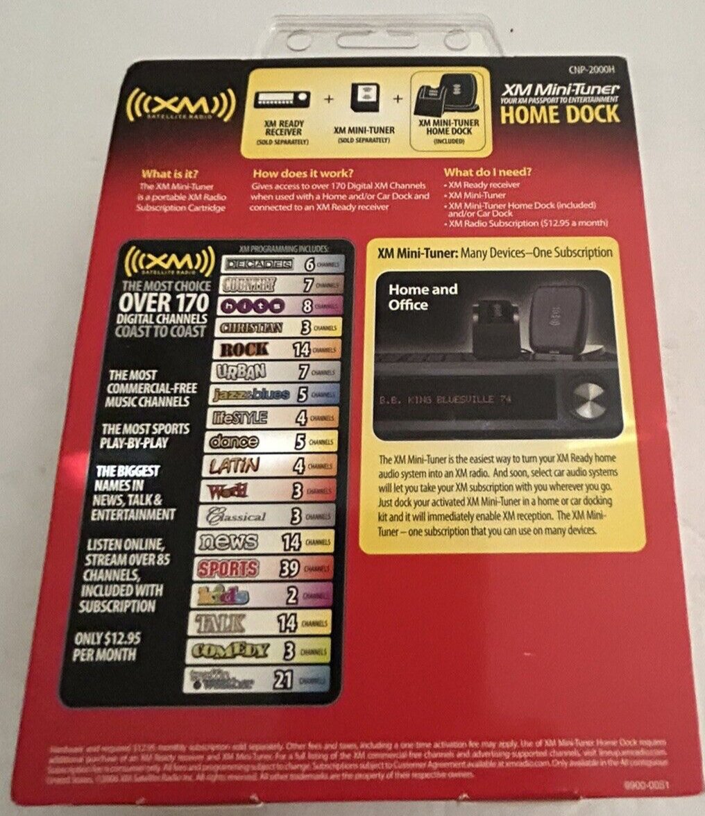 New CNP2000H XM Mini Tuner Home Dock & Antenna ONLY For XM Home ...