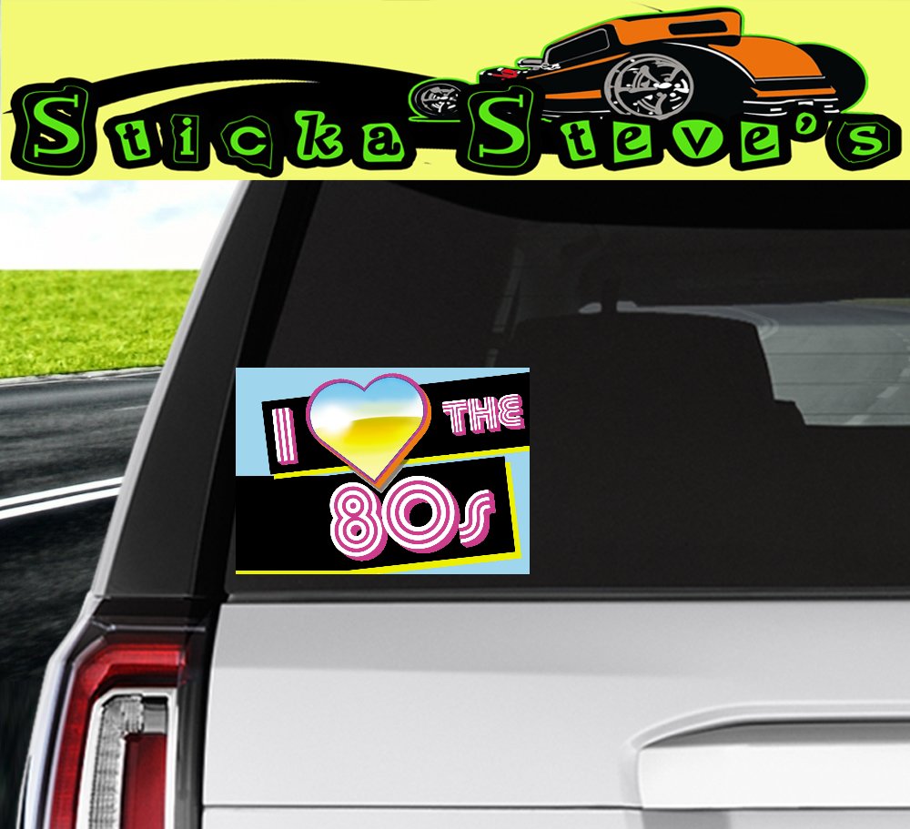 I love the 80's Vinyl Sticker 1980's Retro Vintage Super Cool Funky Decal