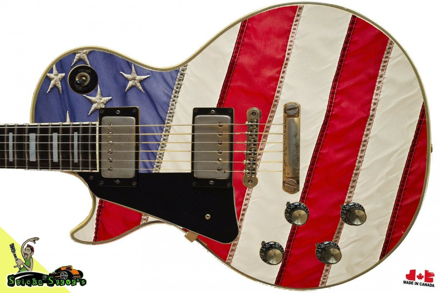 069 Lefty Electric Guitar Skin American Flag Patriot Body Styles Vinyl Wrap