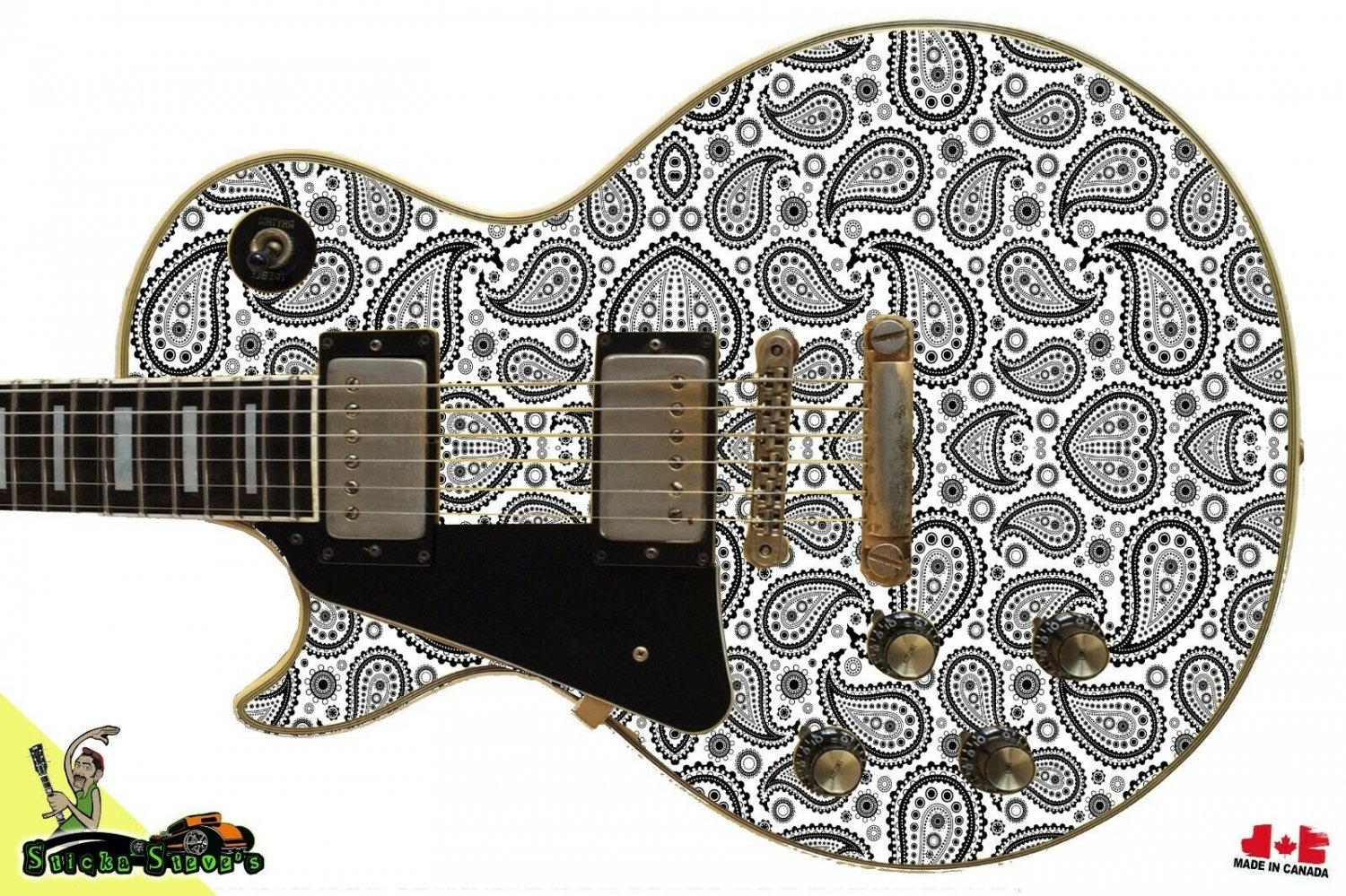 113 Lefty Electric Guitar Skin Vintage Century Paisley