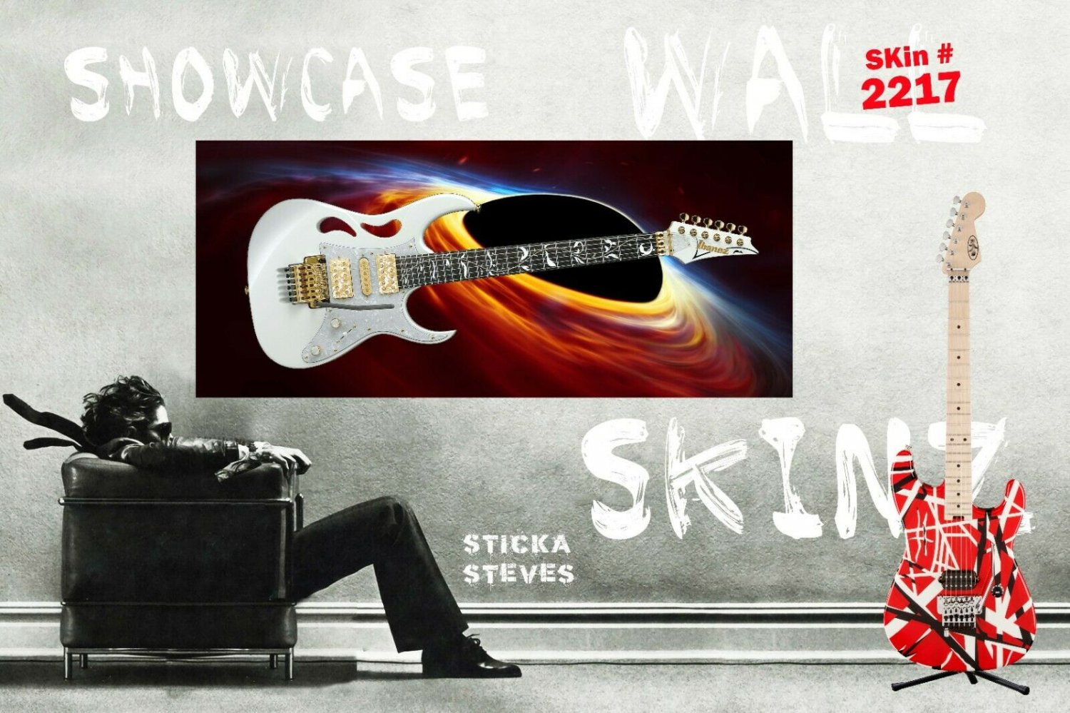 Showcase Skins Removable Wall Skinz Décor Panes- Black Hole Sun 2217