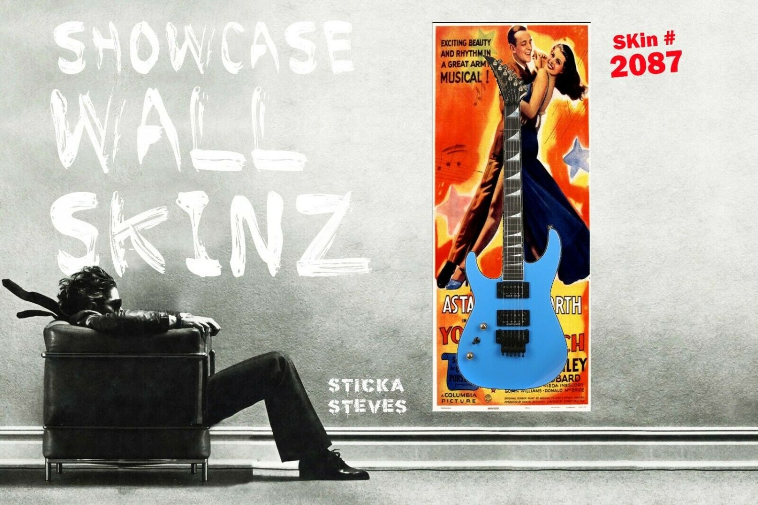 Showcase Skins Removable Wall Skinz Décor Display Panes-Get Rich 2087