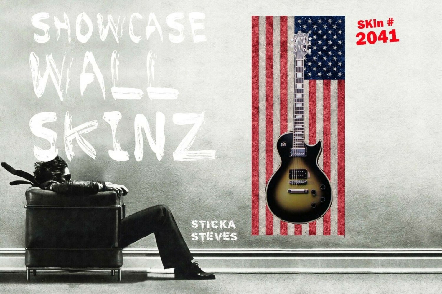 Showcase Skins Removable Wall Skinz Décor Panes - USA Classic 2041