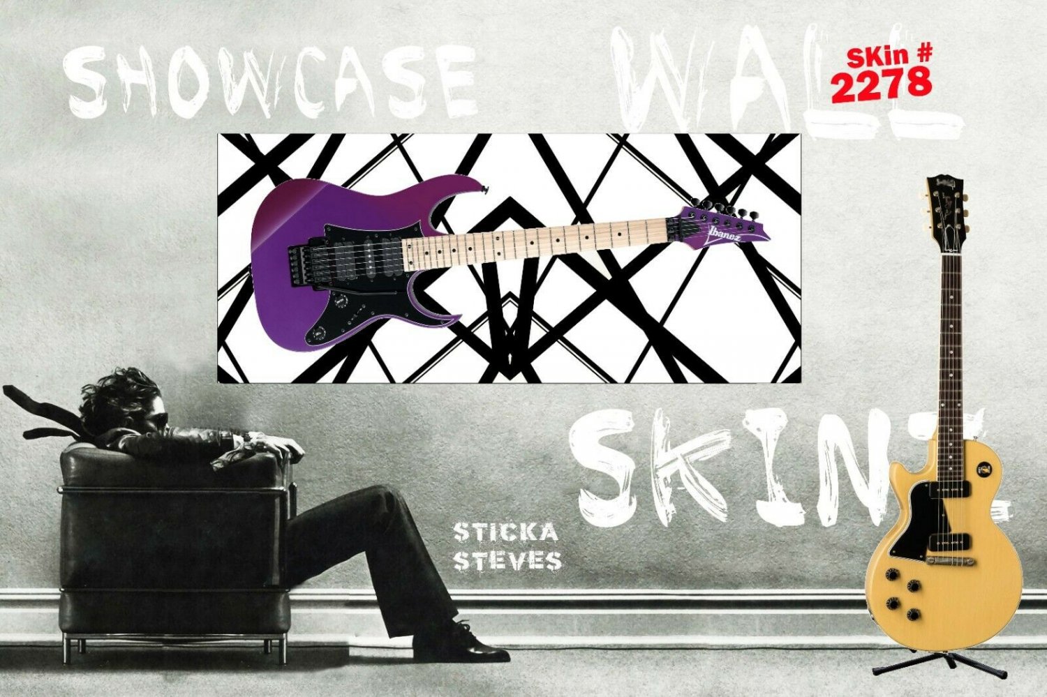 Showcase Skins Removable Wall Skinz Décor Abstract Stripes Iconic Rock ...