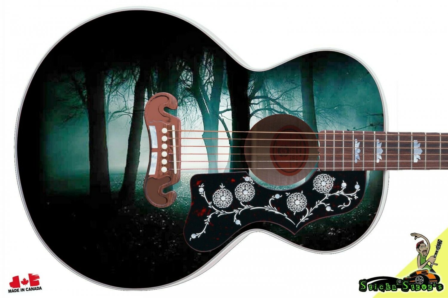 Guitar Skin Axe Wrap Re-skin Righty Jumbo Acoustic Guitar Skin Sleepy ...