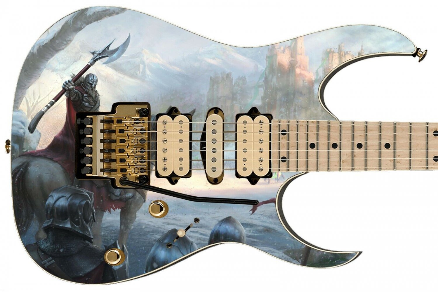 Guitar Skin Axe Wrap Re-skin Vinyl Battle of the Outlaw King 931