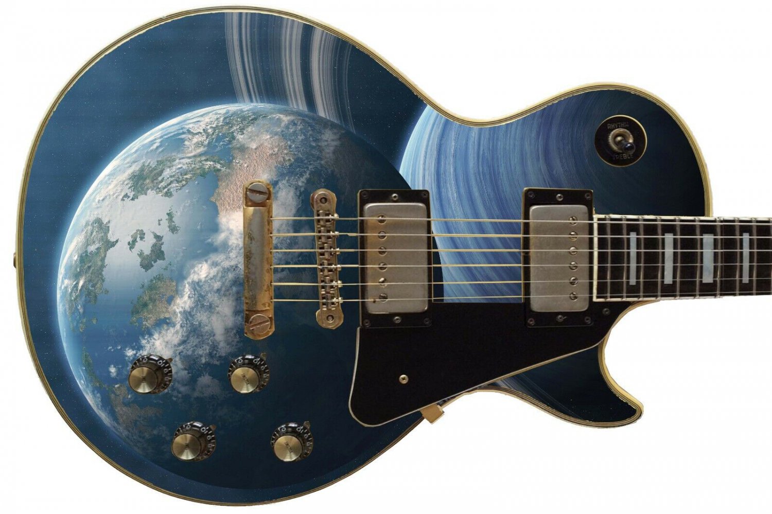 Guitar Skin Axe Wrap Re-skin Music Planet Collision 955