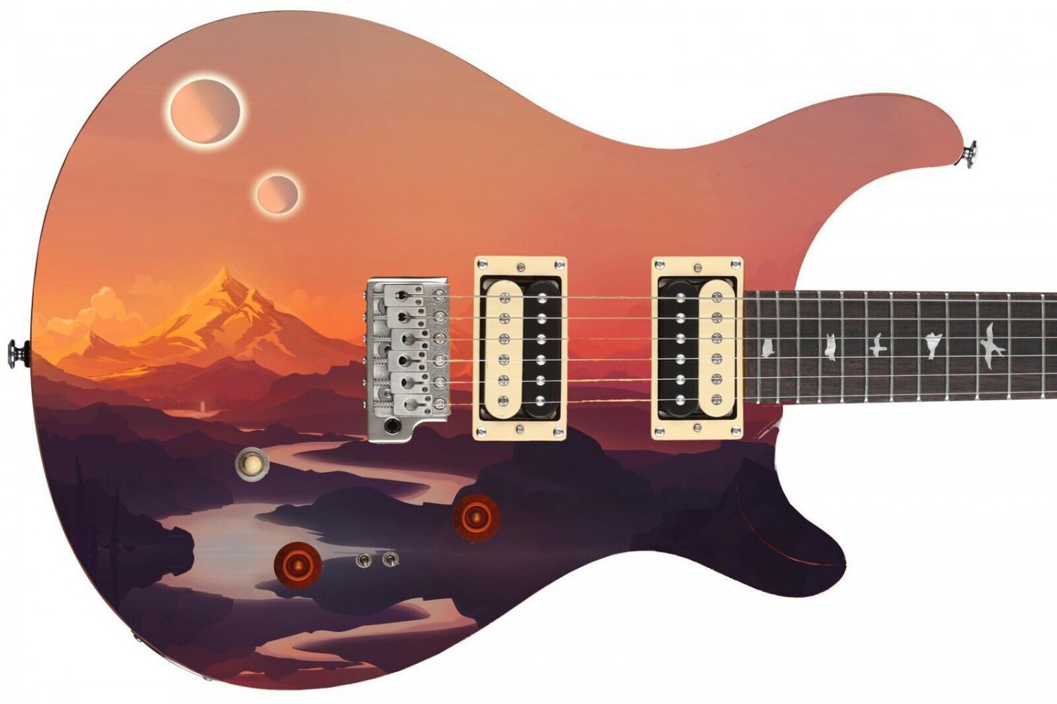 Guitar/Bass Skin Axe Wrap Re Skin Vinyl Decal Sticker Flyin' High Again ...