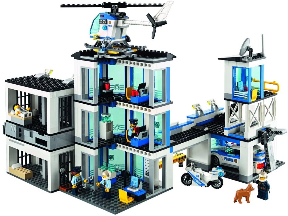 LEGO City Police Station 60141 Building Kit with Cop Car, Jail Cell ...