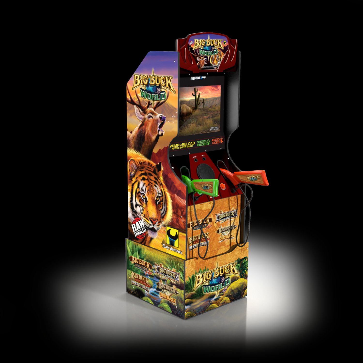 Big Buck World with Riser and 2 "Light Gun" Rifles, Arcade1Up