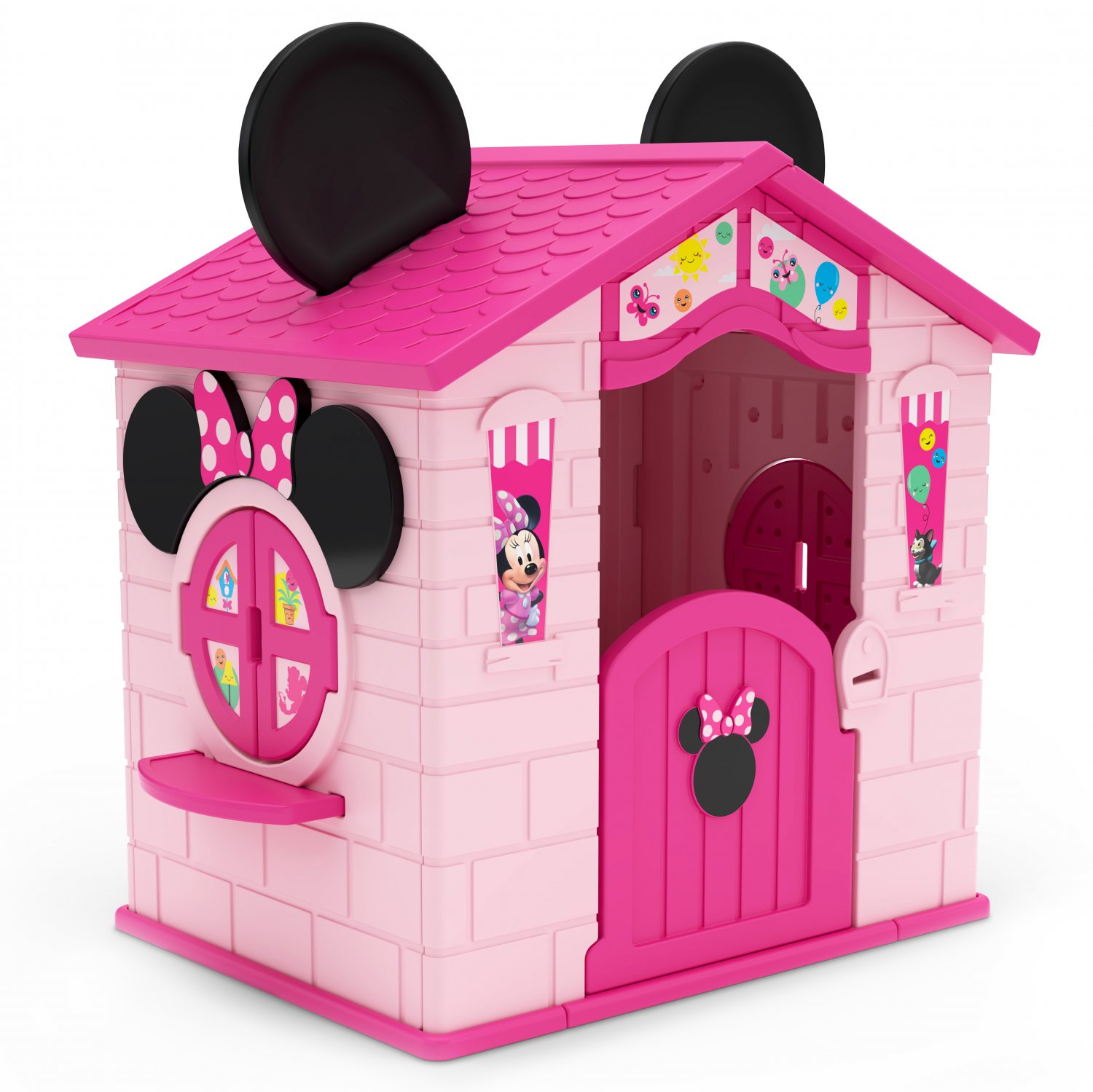 Disney Minnie Mouse Plastic Indoor/Outdoor Playhouse with Easy Assembly ...