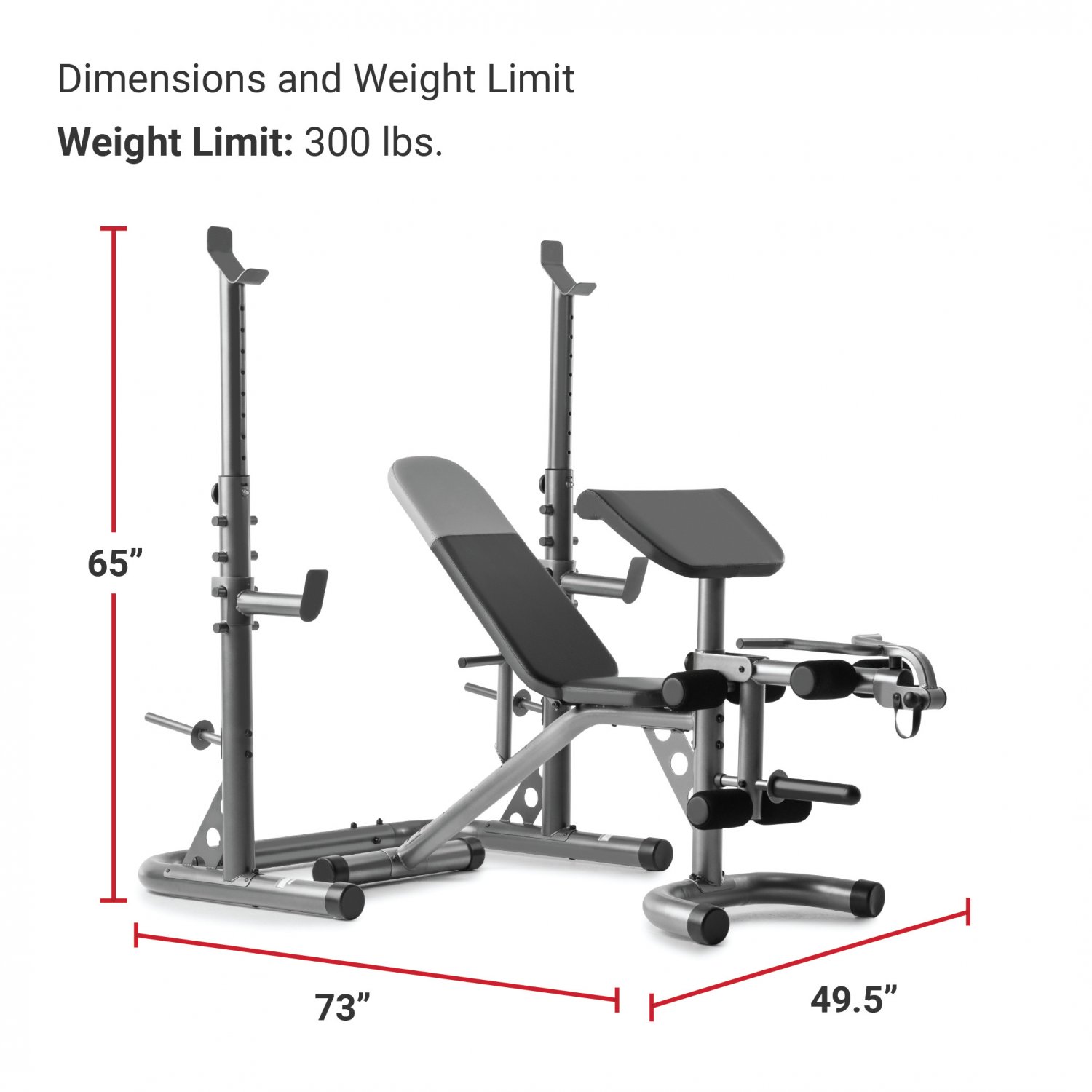 Weider XRS 20 Adjustable Bench with Olympic Squat Rack and Preacher Pad ...