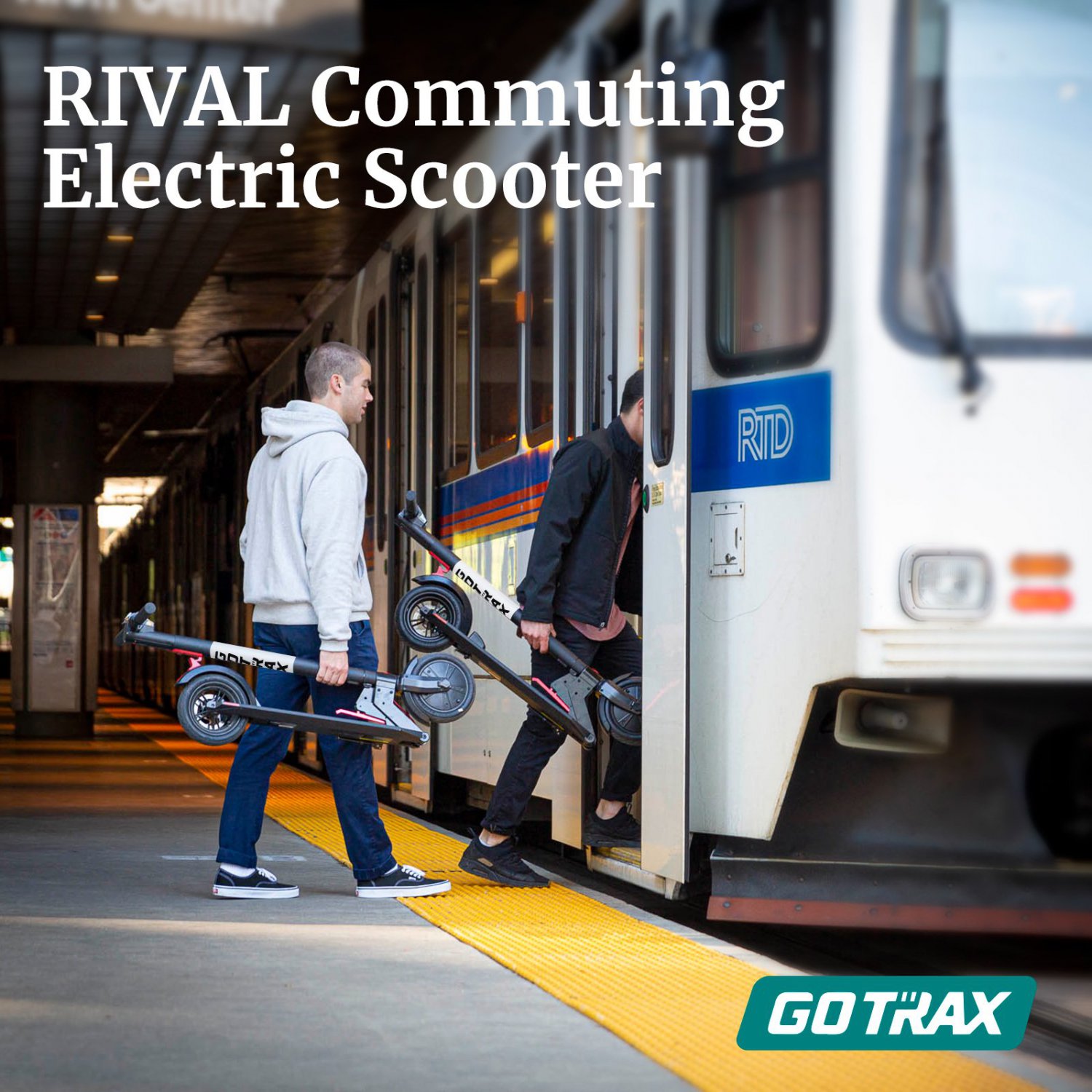 GOTRAX Rival Commuting Folding Electric Scooter - 8.5" Air Filled Tires ...