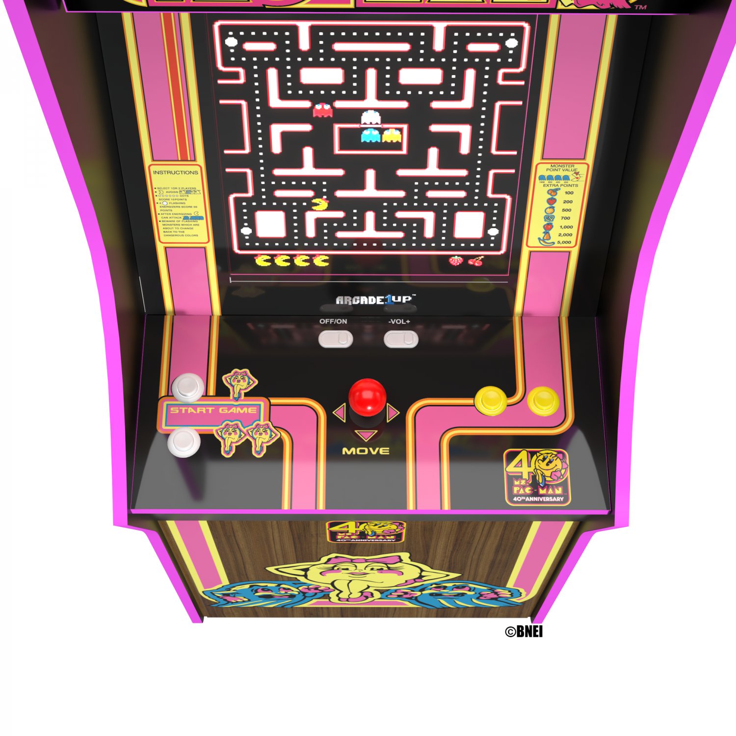 Arcade1Up Ms. PacMan 40th Anniversary 10-IN-1 Bandai Legacy Edition ...