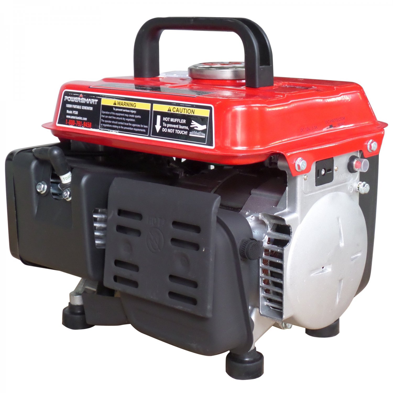 Power Smart PS50 1000-Watt 2 Stroke Manual Start Portable Generator