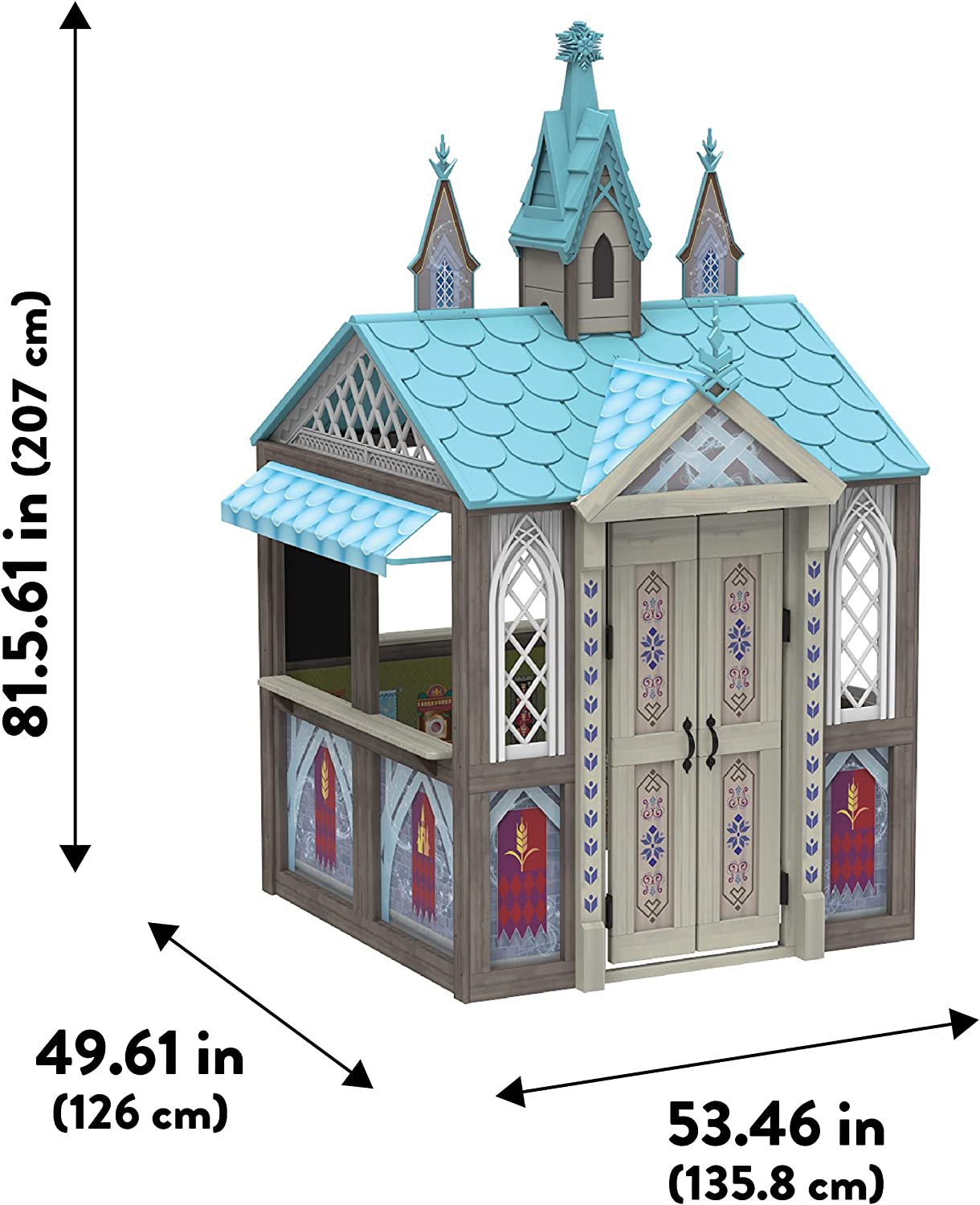 KidKraft Disney Frozen Arendelle Wooden Playhouse, Children's Outdoor Play
