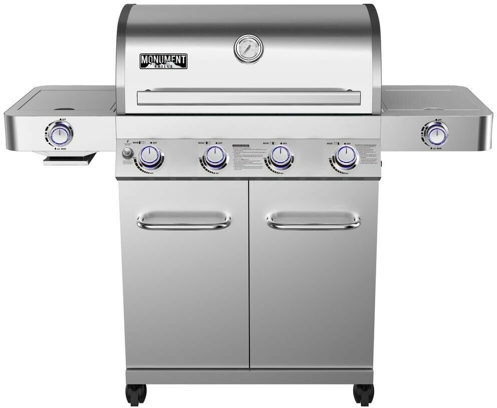Monument Grills 24367 4 Burner Silver Propane Gas Grill
