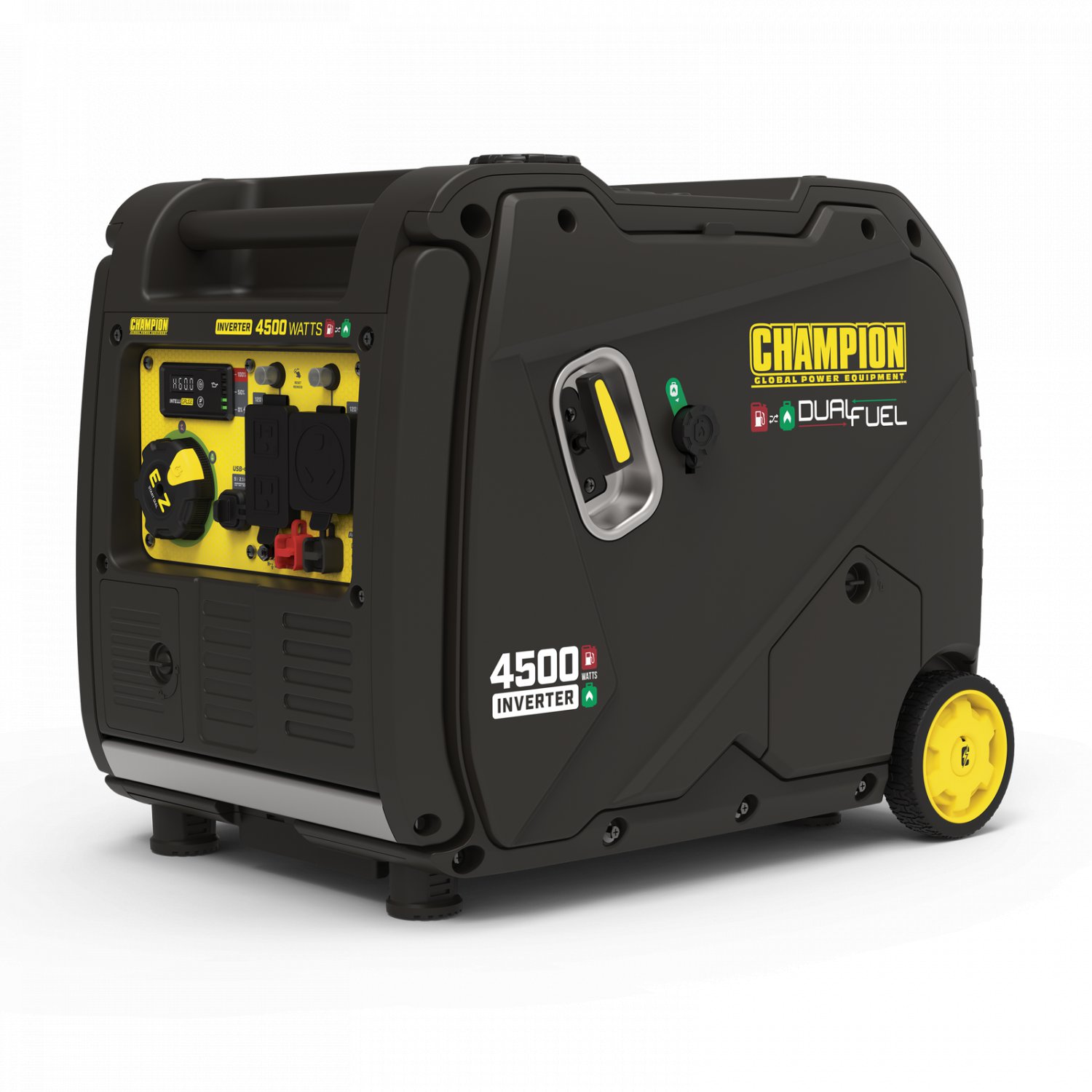 Champion 4500-Watt Portable Dual Fuel Inverter Generator with Quiet ...