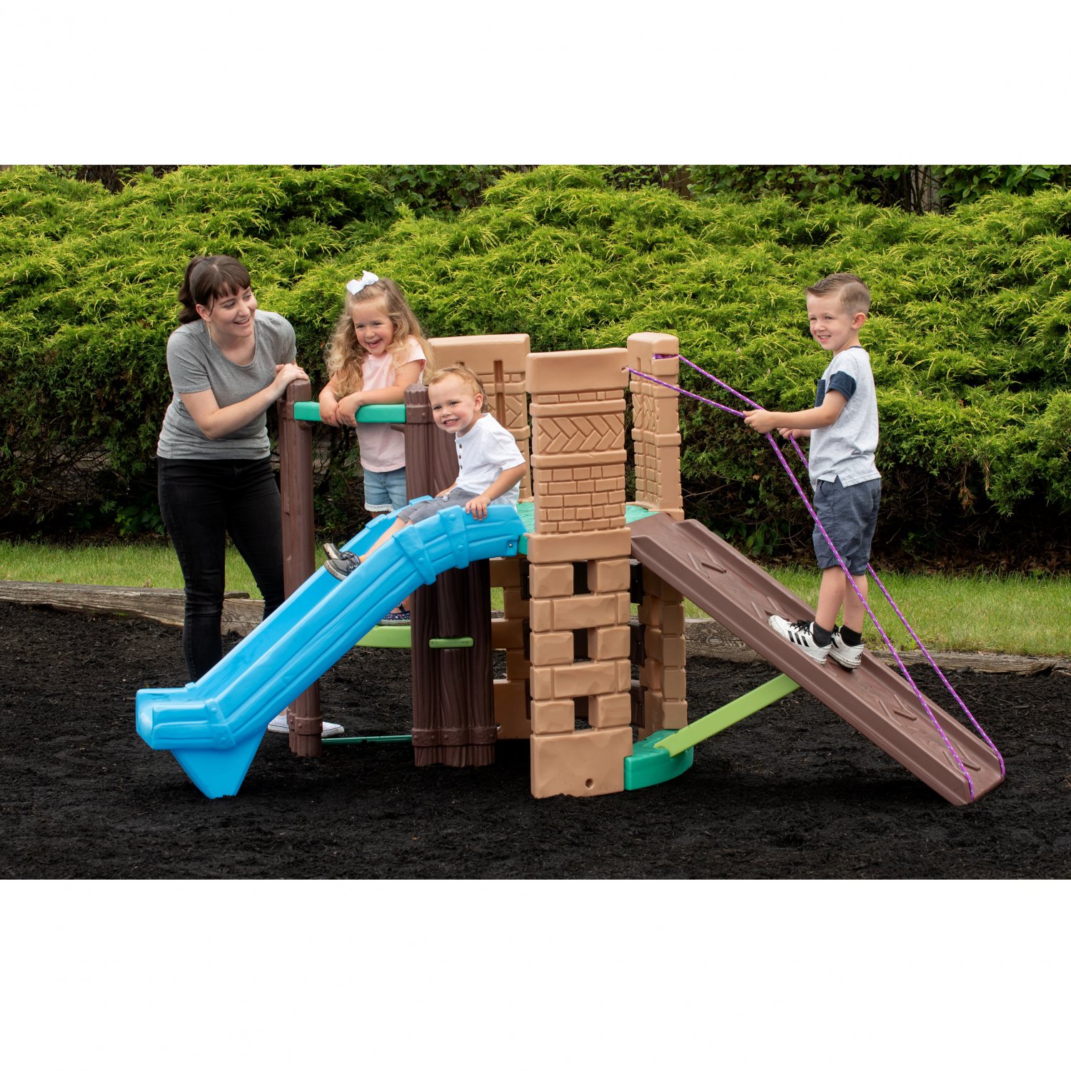 Little Tikes 2-in-1 Castle Playground Climber and Slide with Ladder and ...