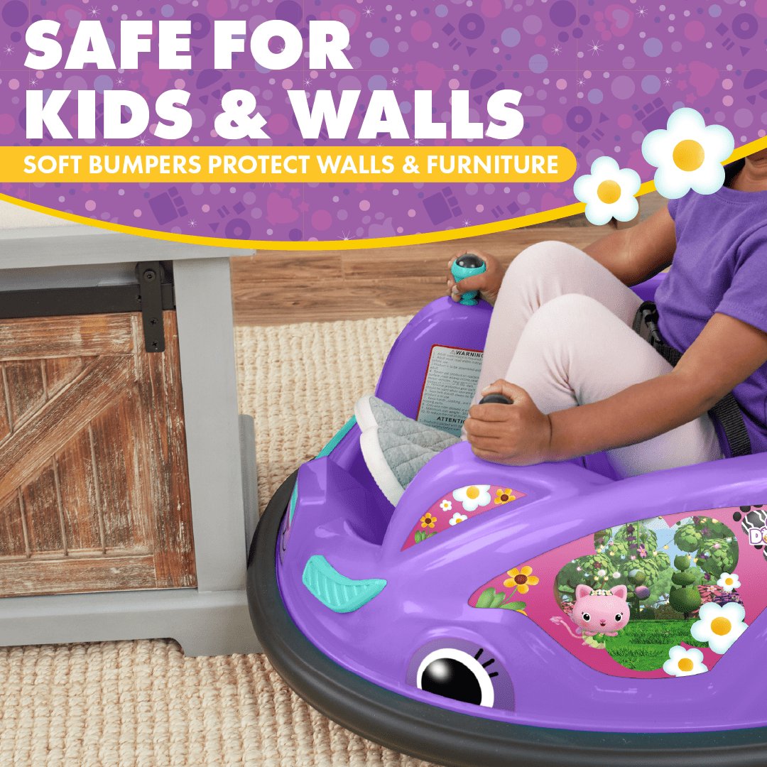 Gabby's Dollhouse 6V Bumper Car, Battery Powered, Electric Ride On by ...