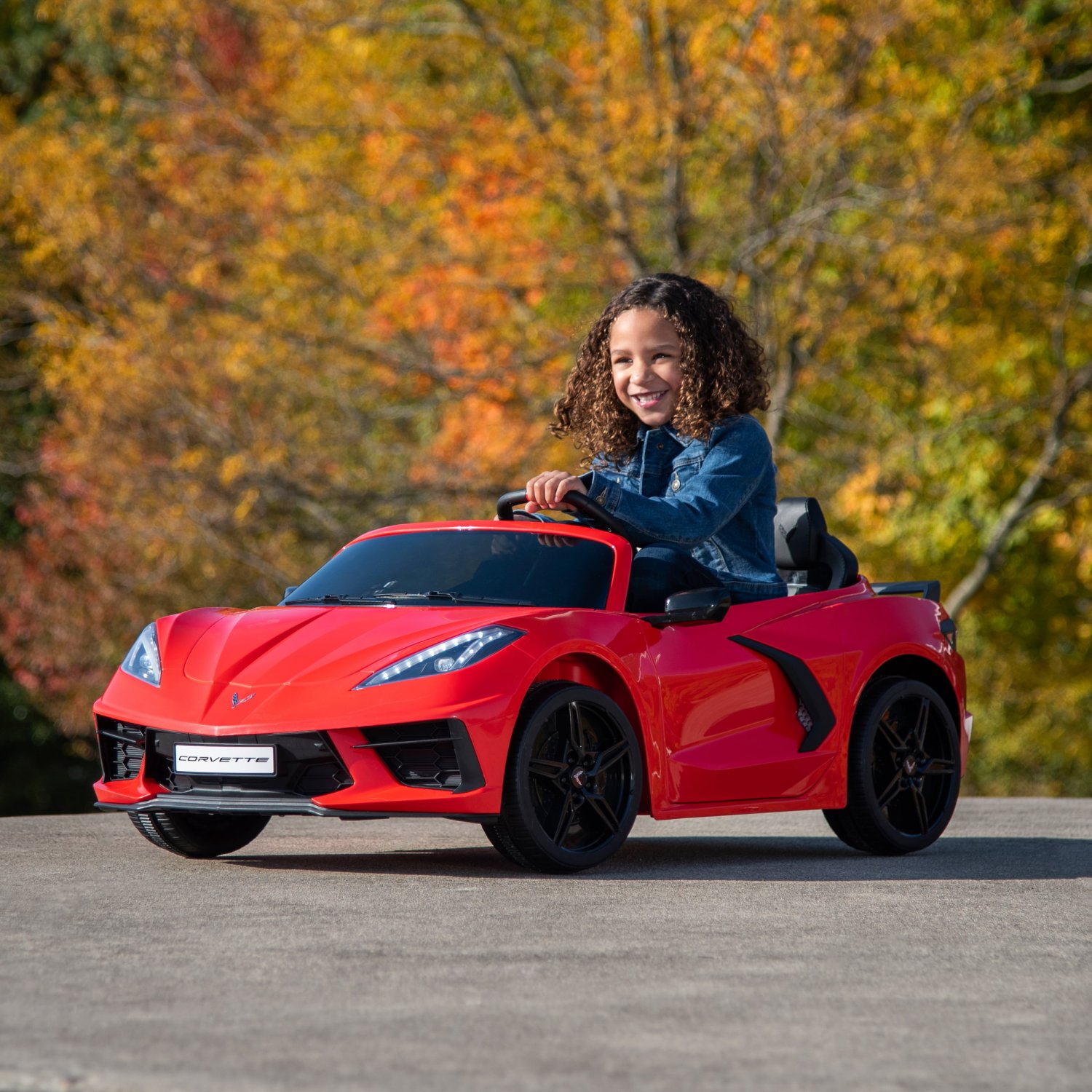 Corvette Stingray 12-Volt Ride-in Car Toy, for All Kids, Red, by Huffy