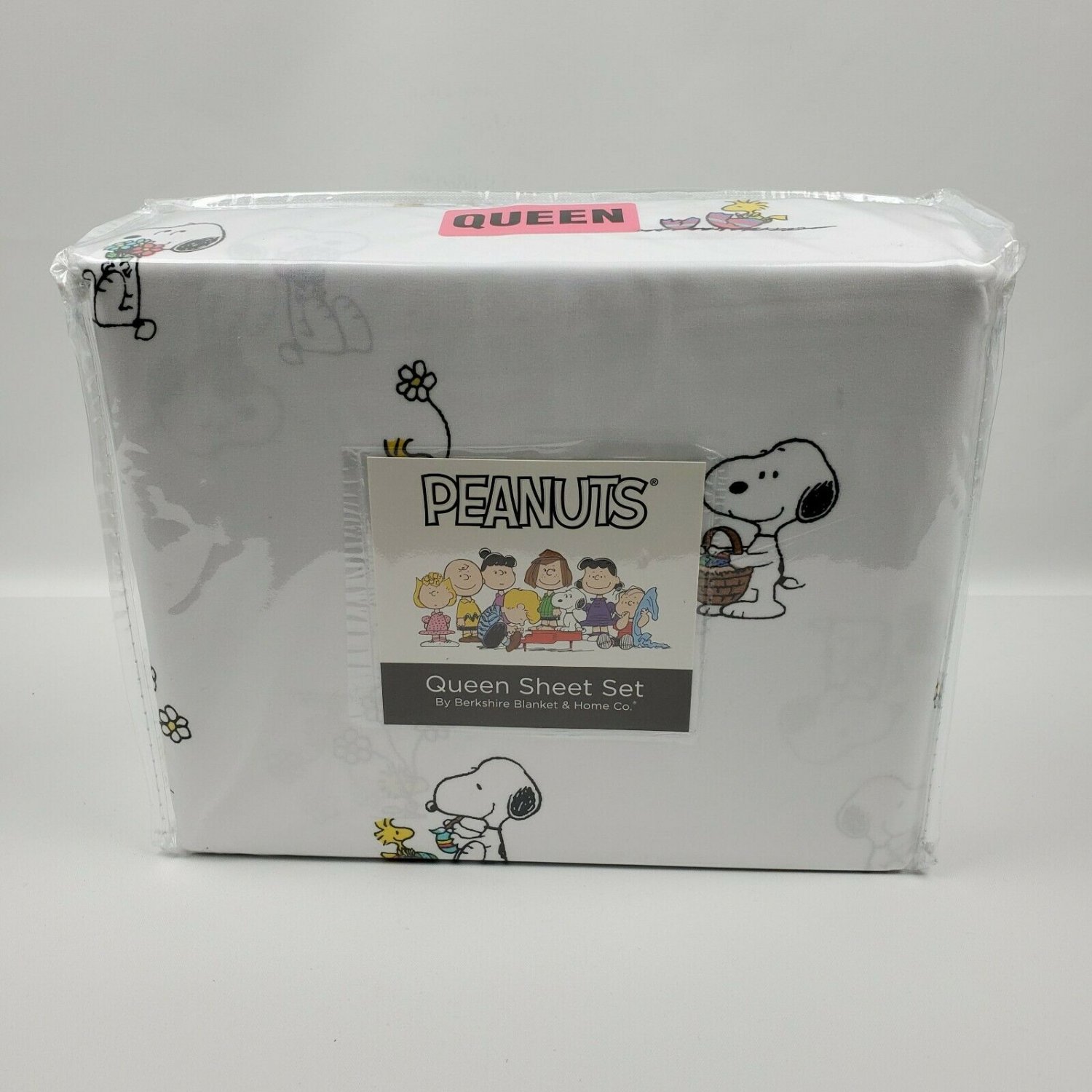 Berkshire Peanuts Snoopy & Woodstock Easter Queen Sheet Set Egg Spring ...