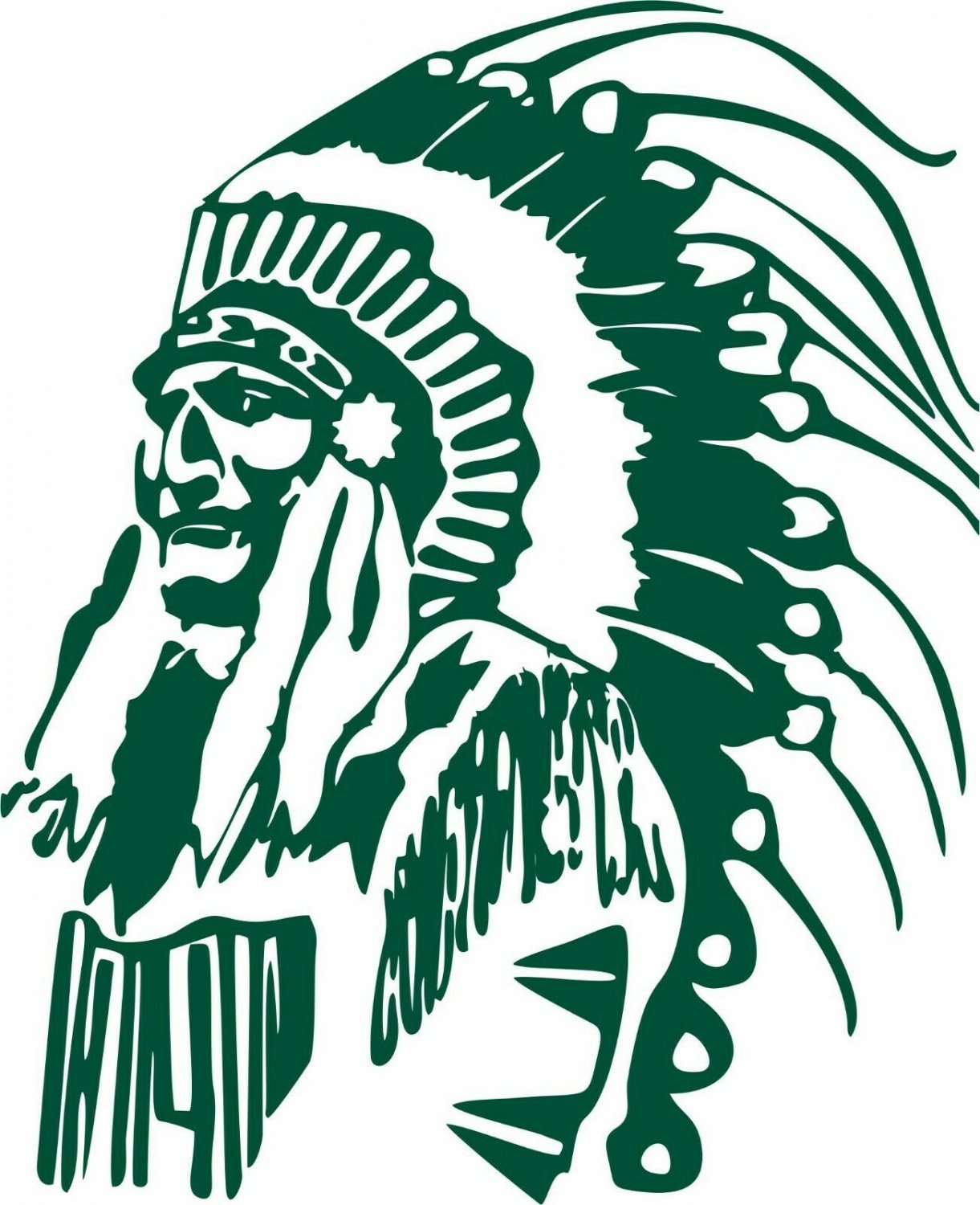 Native Indian Tribe Chief Face Headdress Car Truck Window Vinyl Decal ...