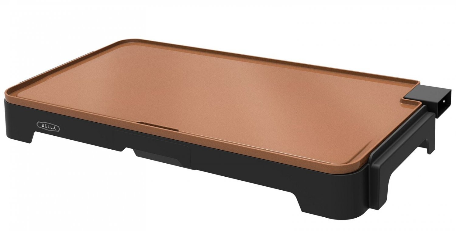 Large Copper Titanium Cooking Griddle 12" x 22" Durable 1500W Non Stick ...