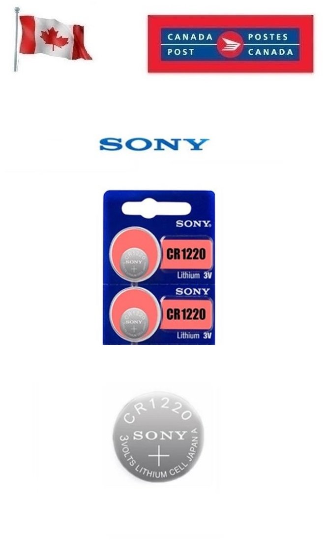 2 x Sony CR1220 Button Coin Cell 3V Lithium Battery Batteries exp 2029 ECR1220