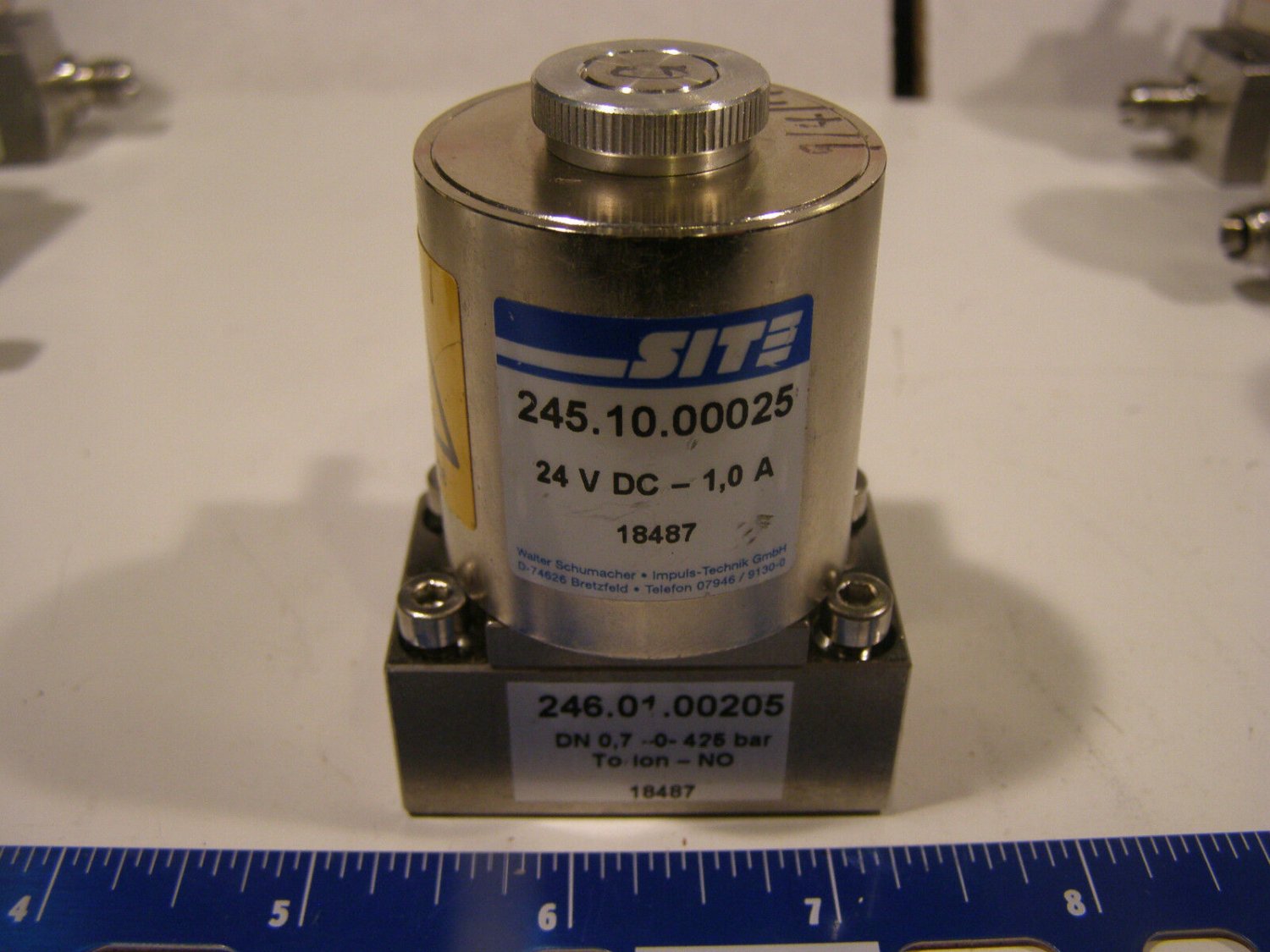 Solenoid Valve SS Walter Schumacher SIT 246.01.00205 24VDC Coil FREE ...