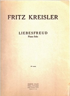 Liebesfreud Fritz Kreisler Piano Solo